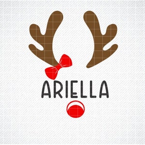 Girl Rudolph SVG Reindeer Frame SVG Reindeer Monogram - Etsy