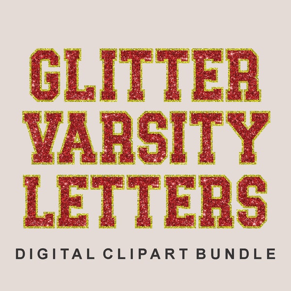 Gold Glitter Letters - Etsy