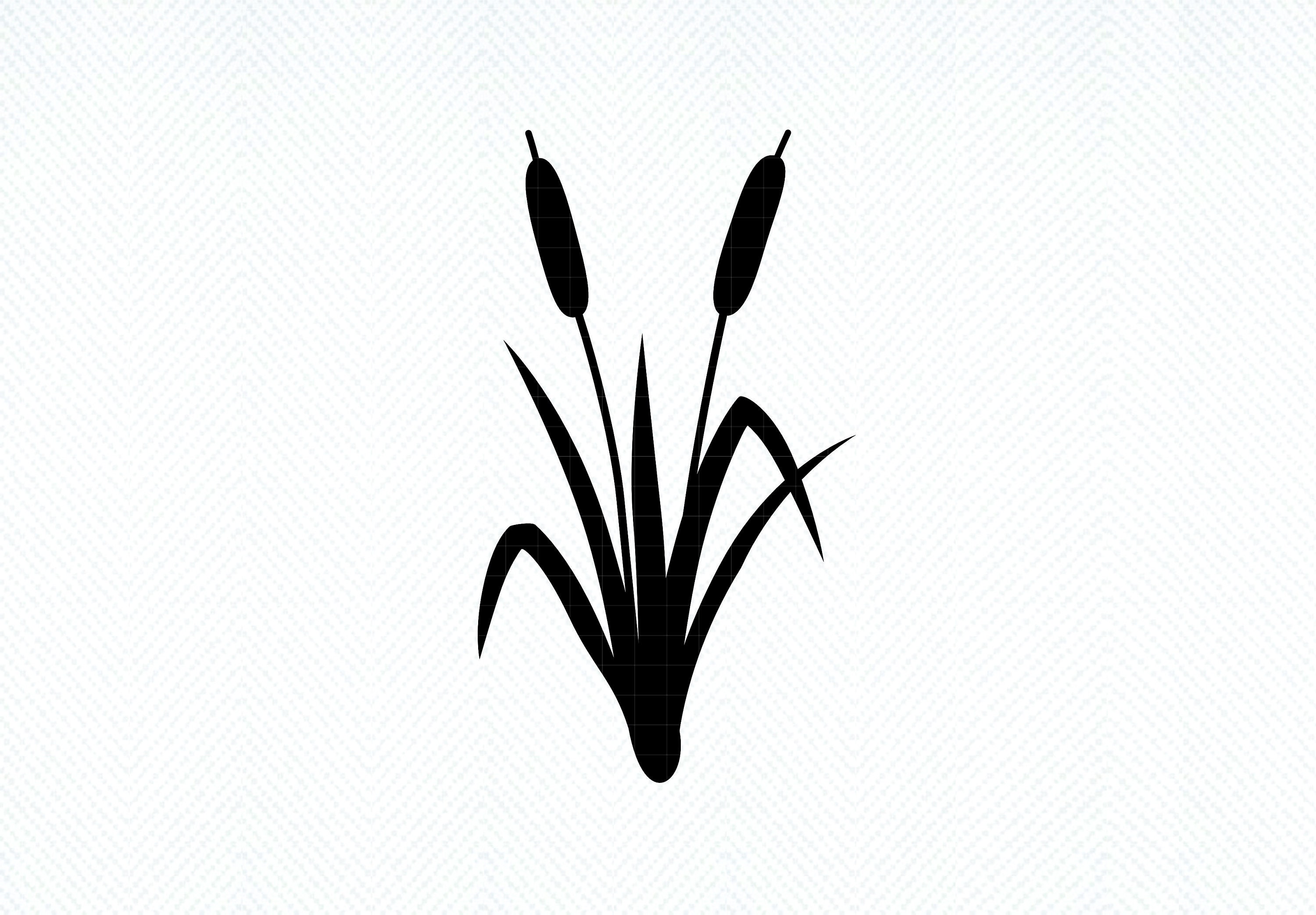 Cattail Svg, Cattail Flower Svg,cattail Vector,cattail Silhouette,grass ...