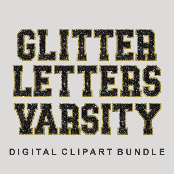 Black and Gold Varsity Letters - Etsy