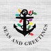 Seas and Greetings SVG, Sailor Christmas, Christmas SVG, Beach Svg, Dxf ...
