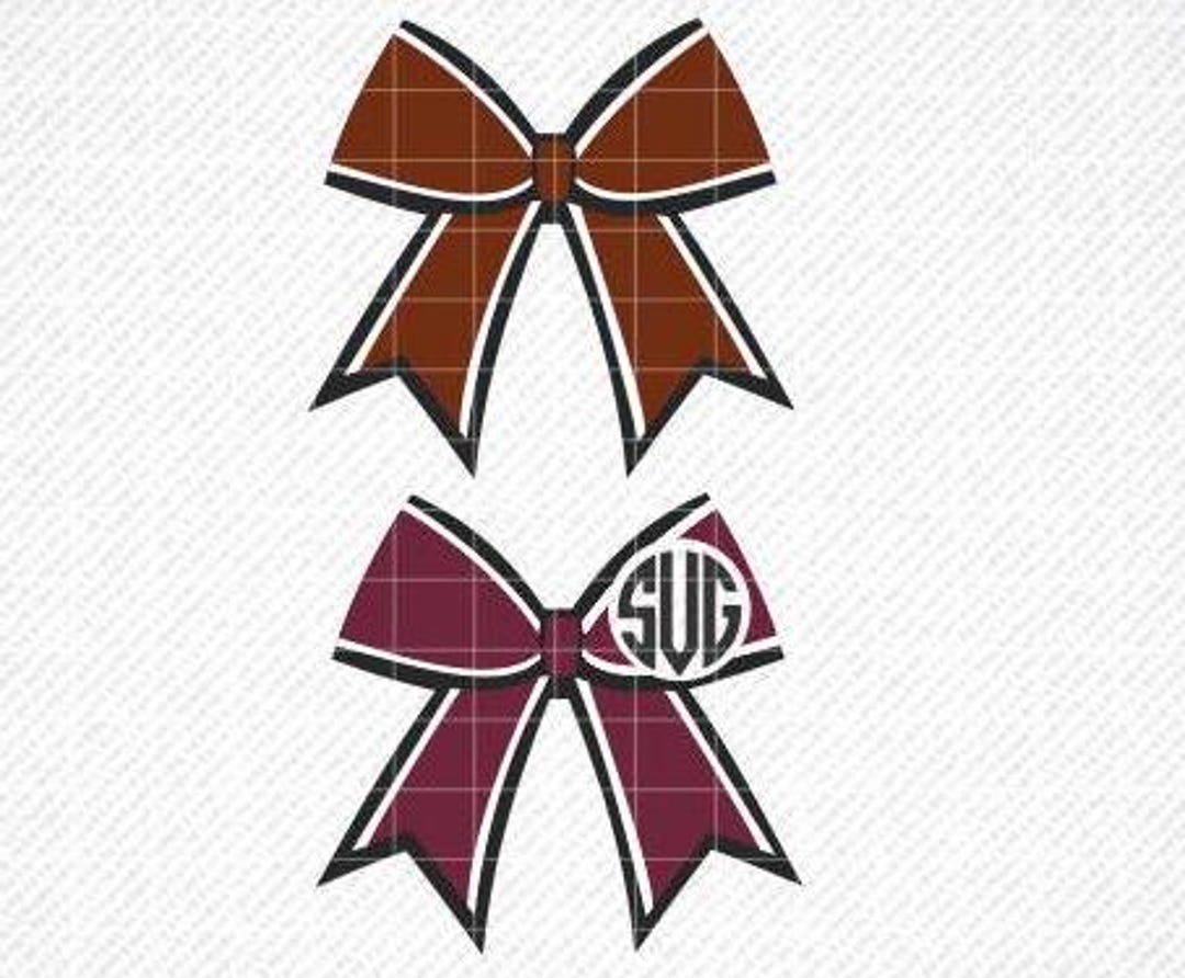 Cheer Bow Svg, Cheer Bow Png, Cheer Bow Cut File, Cheer Bow Monogram ...
