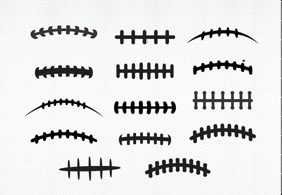 Football Seams SVG, Football Seams Svg, Football Laces Svg, Long ...