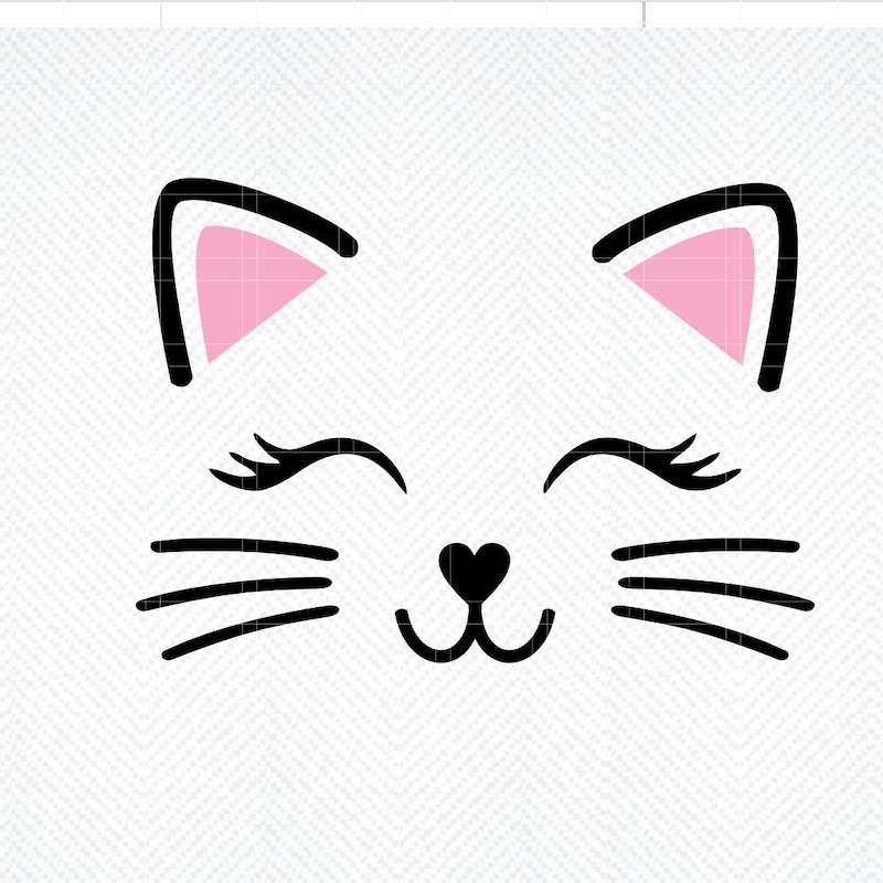Cat Face Svg - Etsy