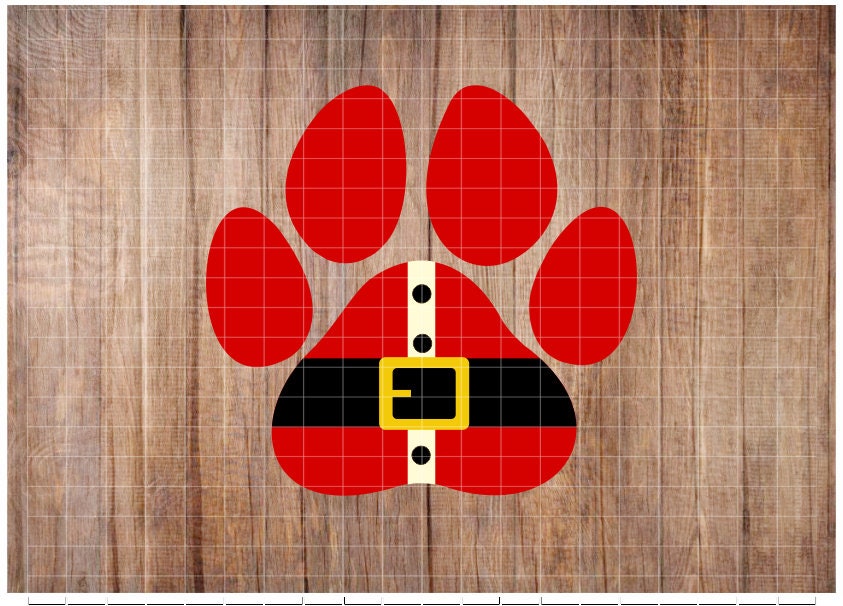 Santa Paw Print SVG Christmas Dog SVG Santa Paws SVG - Etsy