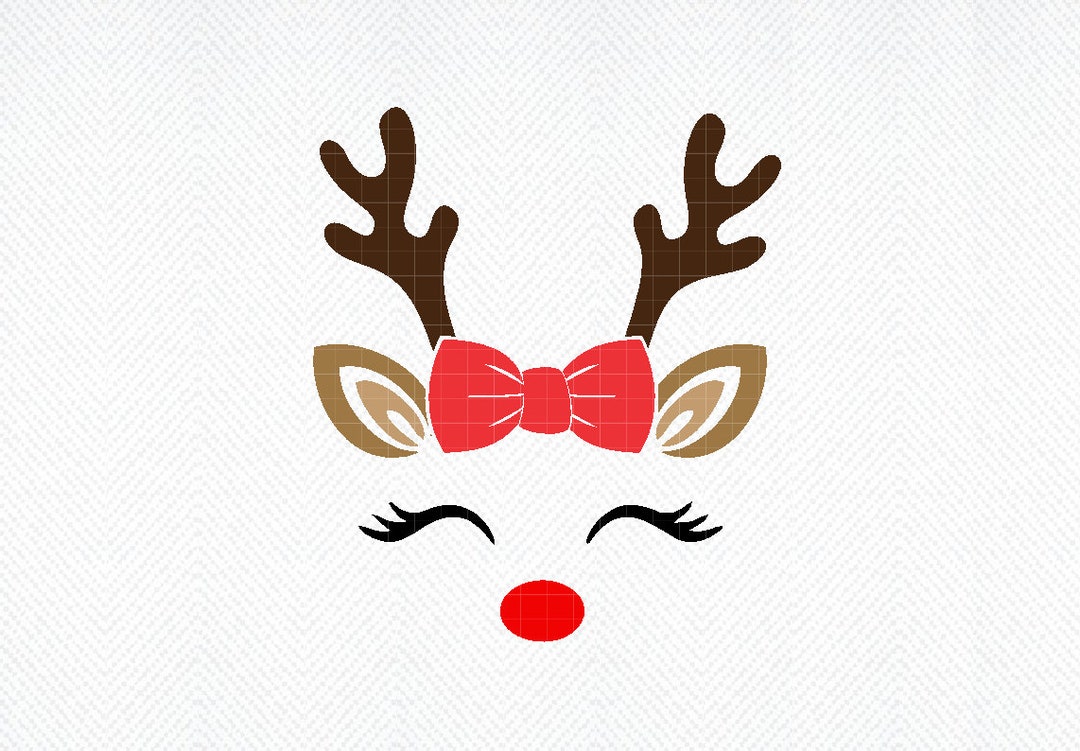 Reno con lazo SVG, descarga digital instantánea, svg, png, dxf, eps ...