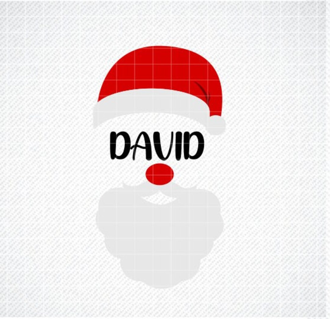 Santa SVG, Split Name Frame, Christmas Name Frame SVG, Digital Download ...