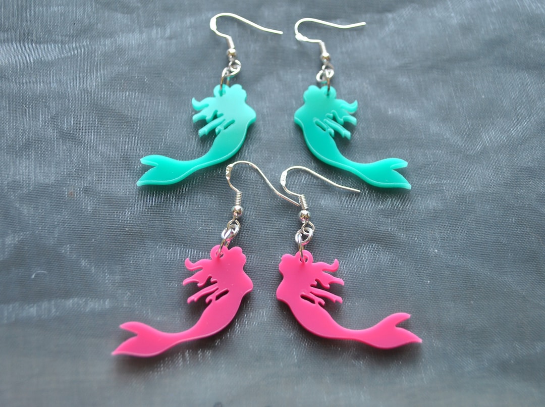 Mermaid Earrings // Nautical Earrings // Mermaid Jewellery // Sea Life ...