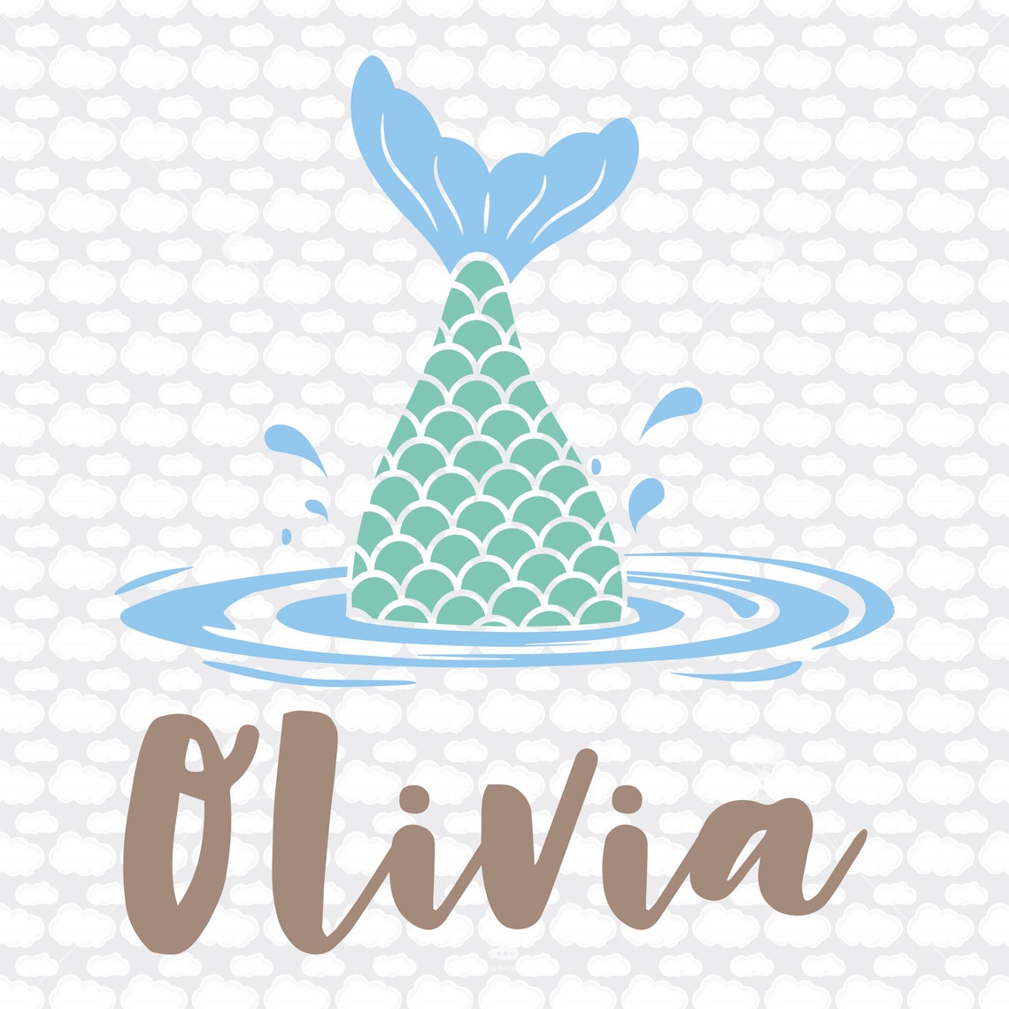 Mermaid Svg SVG DXF EPS Mermaid Name Svg Digital | Etsy