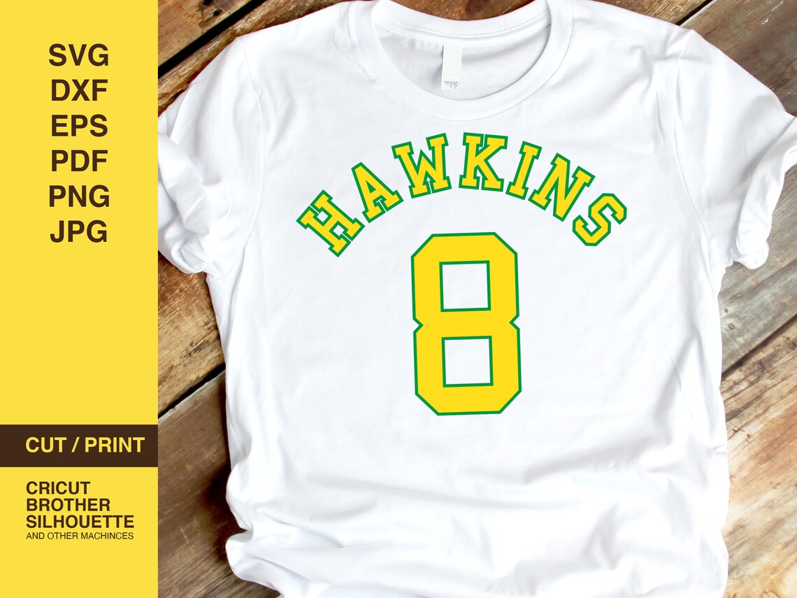 Hawkins 8 SVG DXF Retro Svg Hawkins Svg Shirt Svg - Etsy