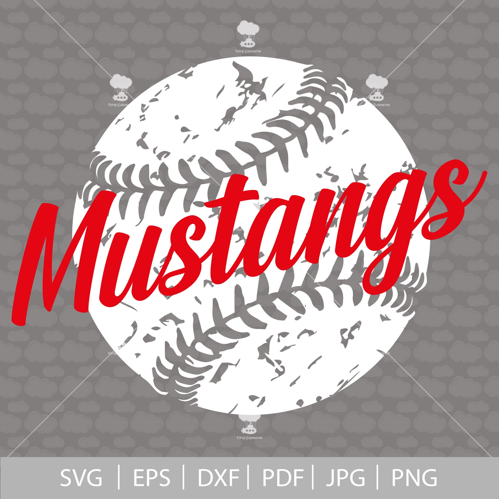 Mustangs Svg SVG PDF Baseball Svg Mustangs Baseball - Etsy