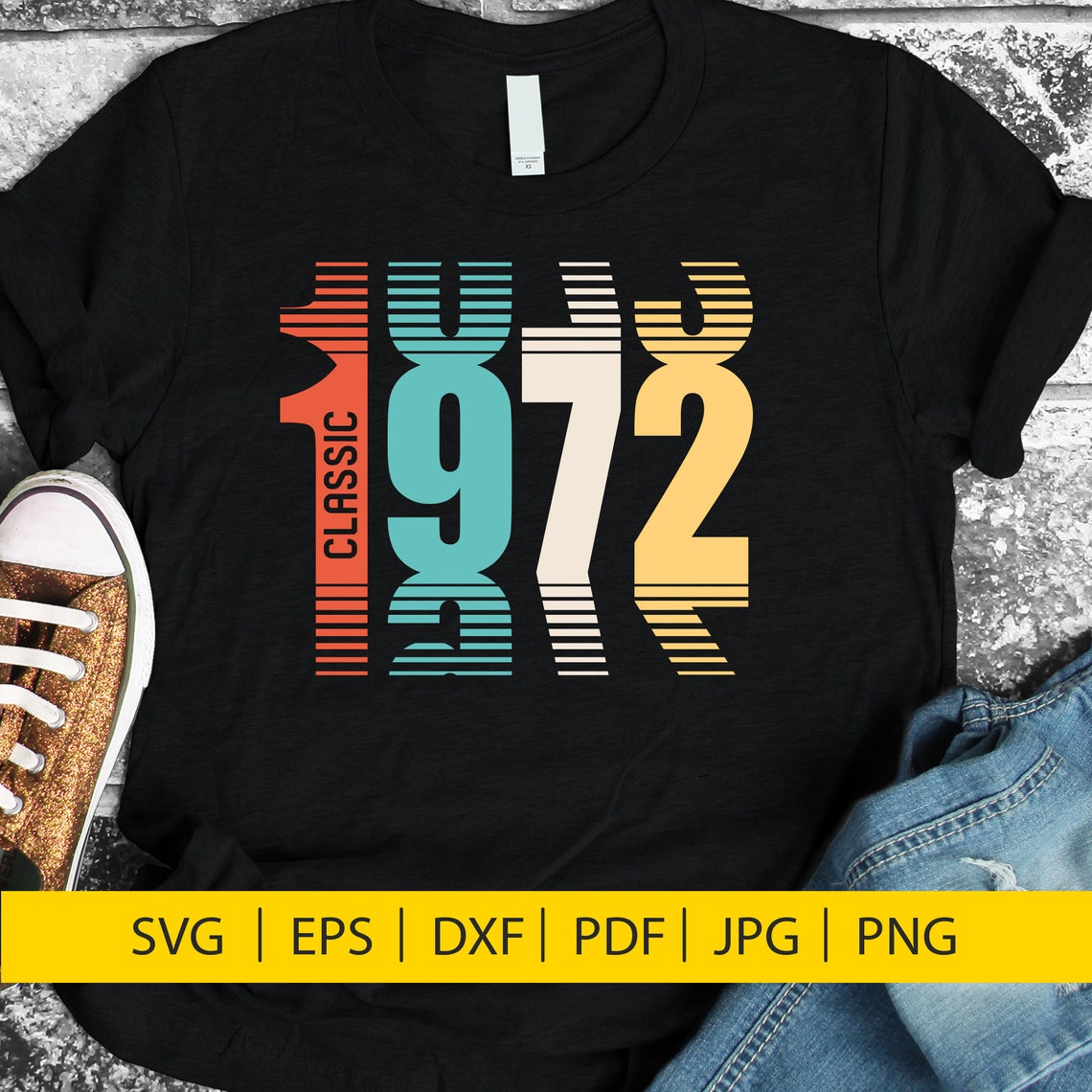 50th Birthday Svg 1972 Svg Classic 1972 Svg 50 Birthday - Etsy