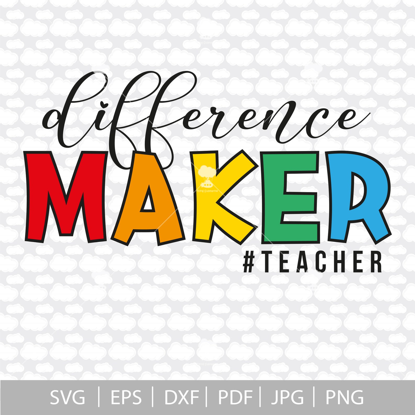 Difference Maker Svg SVG Teacher Svg School Svg Teacher - Etsy