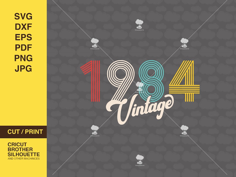 Vintage 1984 40th Birthday SVG, Retro Design (digital Download) - Etsy