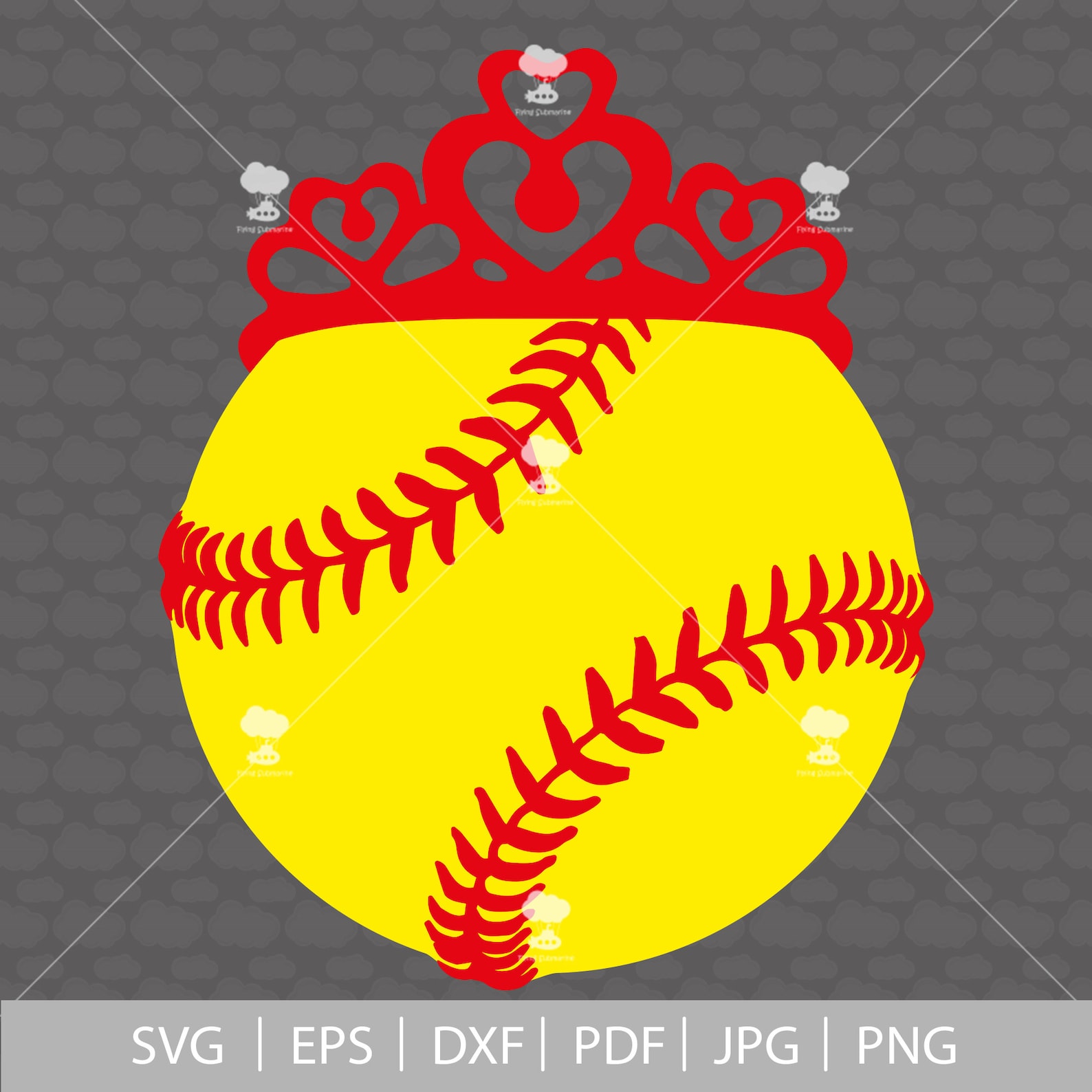 Softball Mom Svg SVG DXF Softball Svg Cheer Mom Svg Crown - Etsy