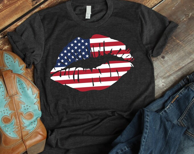 American Flag Lips Svg, Flag Lips Svg, Lips Svg, Girl Lips Svg, 4th of ...