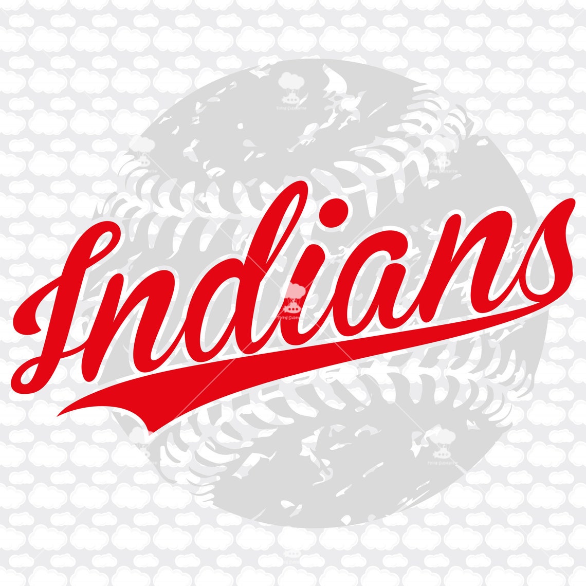 Indians Svg SVG DXF Baseball Svg Indians Baseball - Etsy
