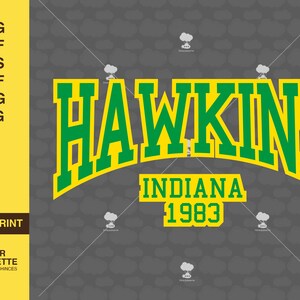 Hawkins Indiana 1983, SVG, EPS, DXF, Tv Show Svg, Hawkins Svg, Shirt ...
