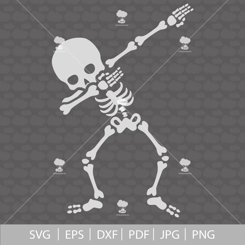 Dabbing Skeleton Svg SVG DXF PDF Halloween Svg Skeleton - Etsy