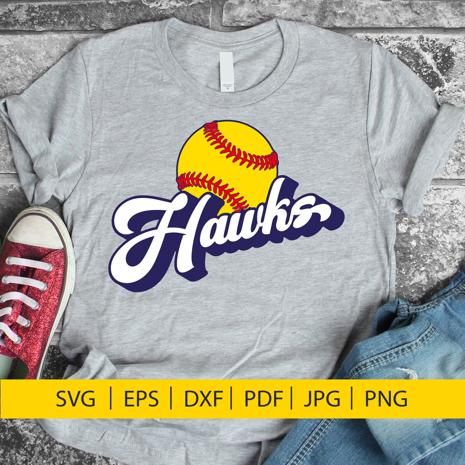 Hawks Svg SVG DXF Softball Svg Hawks Softball Softball - Etsy