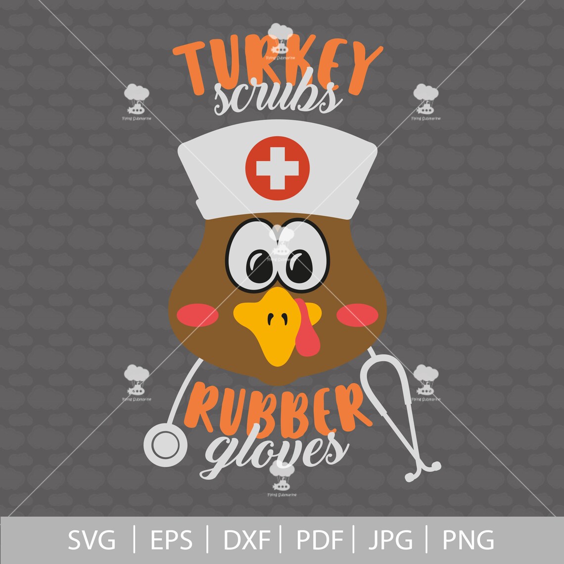 Turkey Scrubs Rubber Gloves SVG Files for Cricut Nurse Svg | Etsy