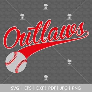 Outlaws Svg, SVG, DXF, EPS, Baseball Svg, Outlaws Baseball, Baseball ...