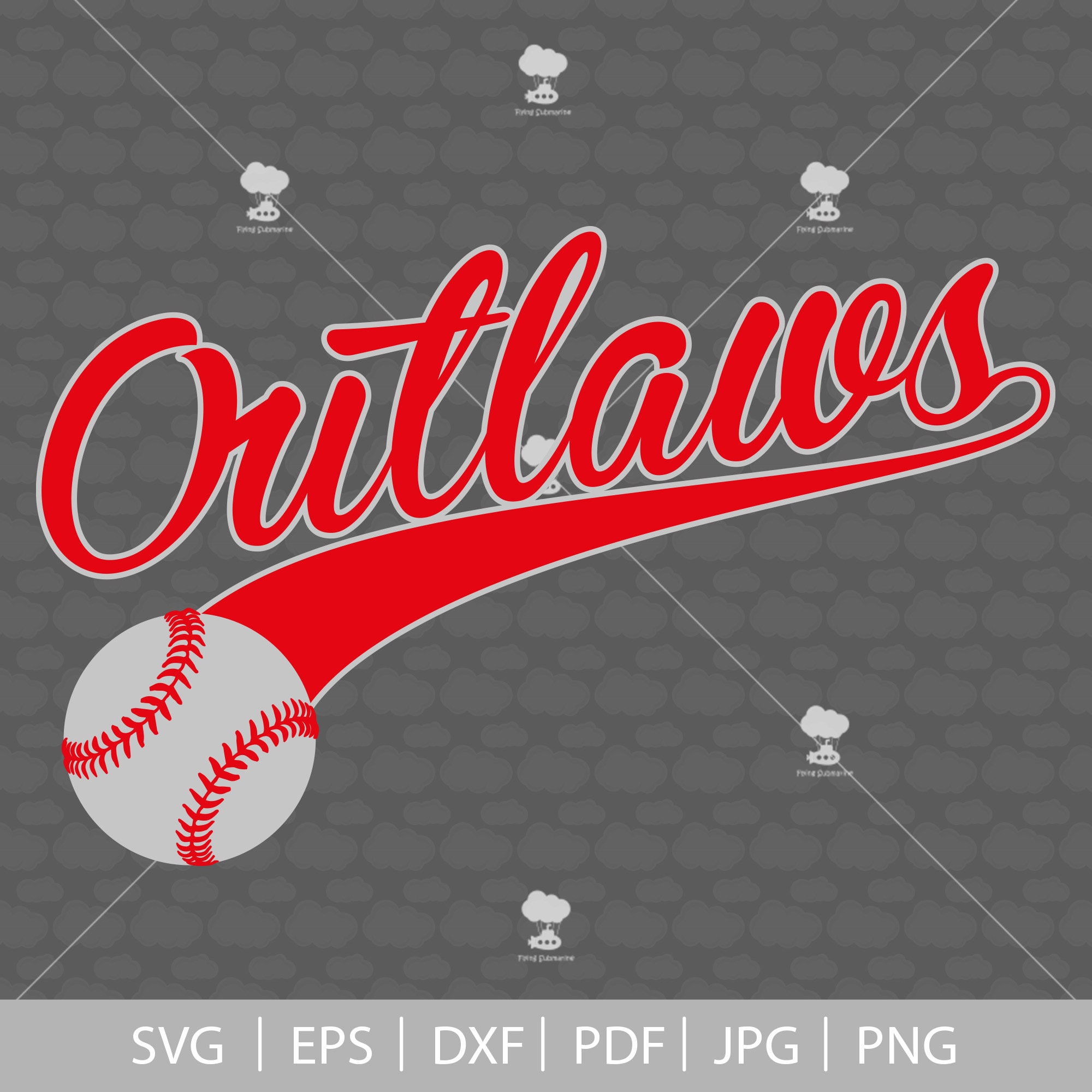 Outlaws Svg SVG DXF EPS Baseball Svg Outlaws Baseball - Etsy