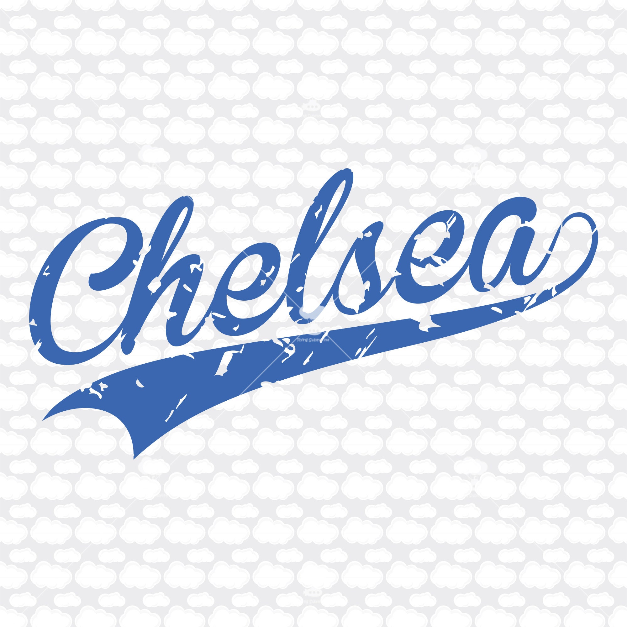 Chelsea svg baseball svg SVG DXF baseball team name | Etsy