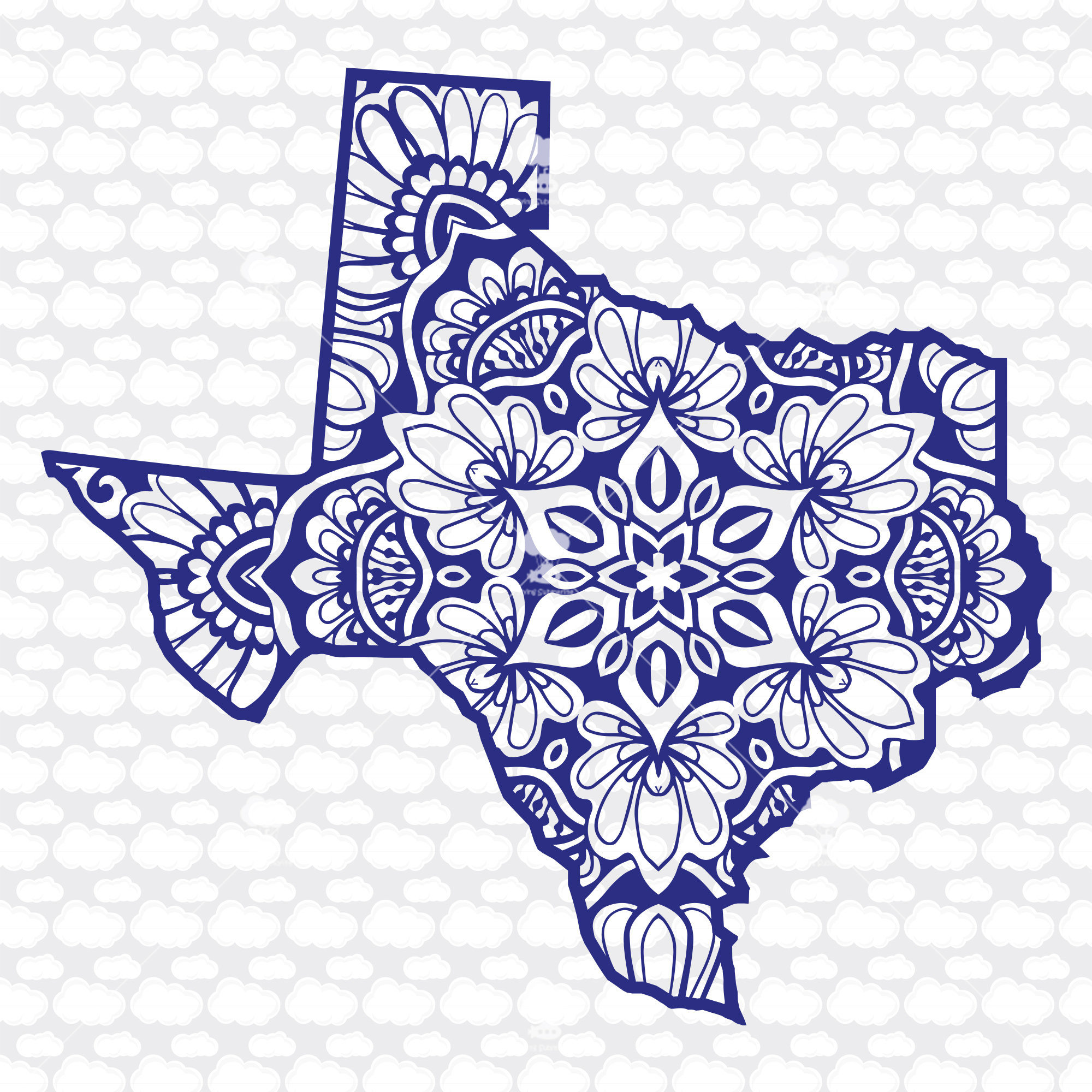 Texas Mandala SVG, Patriotic State Clipart (digital Download) - Etsy