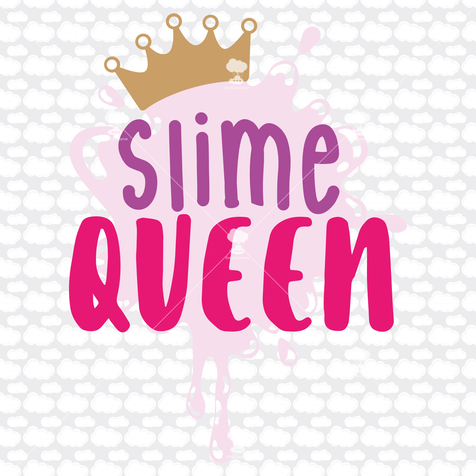 Slime Queen Svg SVG DXF Clipart Digital Download Slime | Etsy