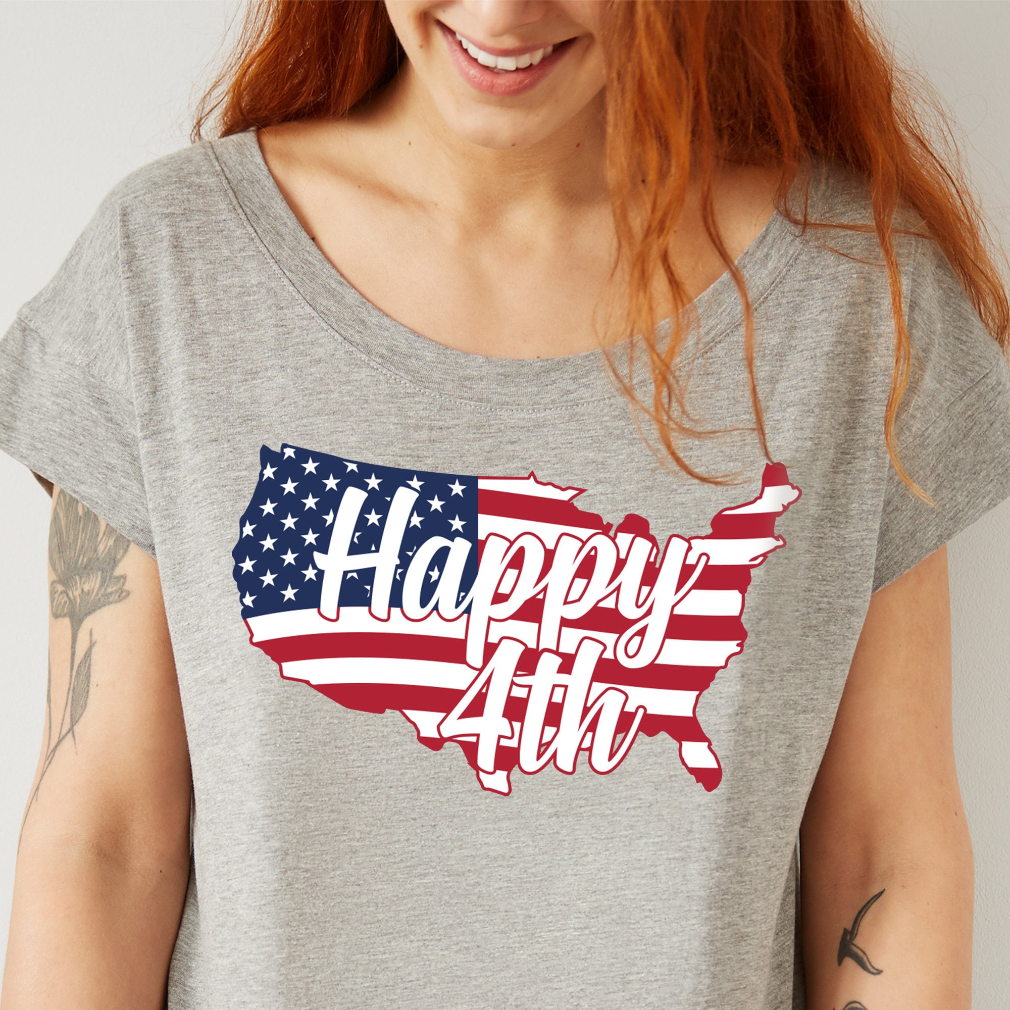 Happy 4th SVG, Patriotic American Flag Design (digital Download) - Etsy