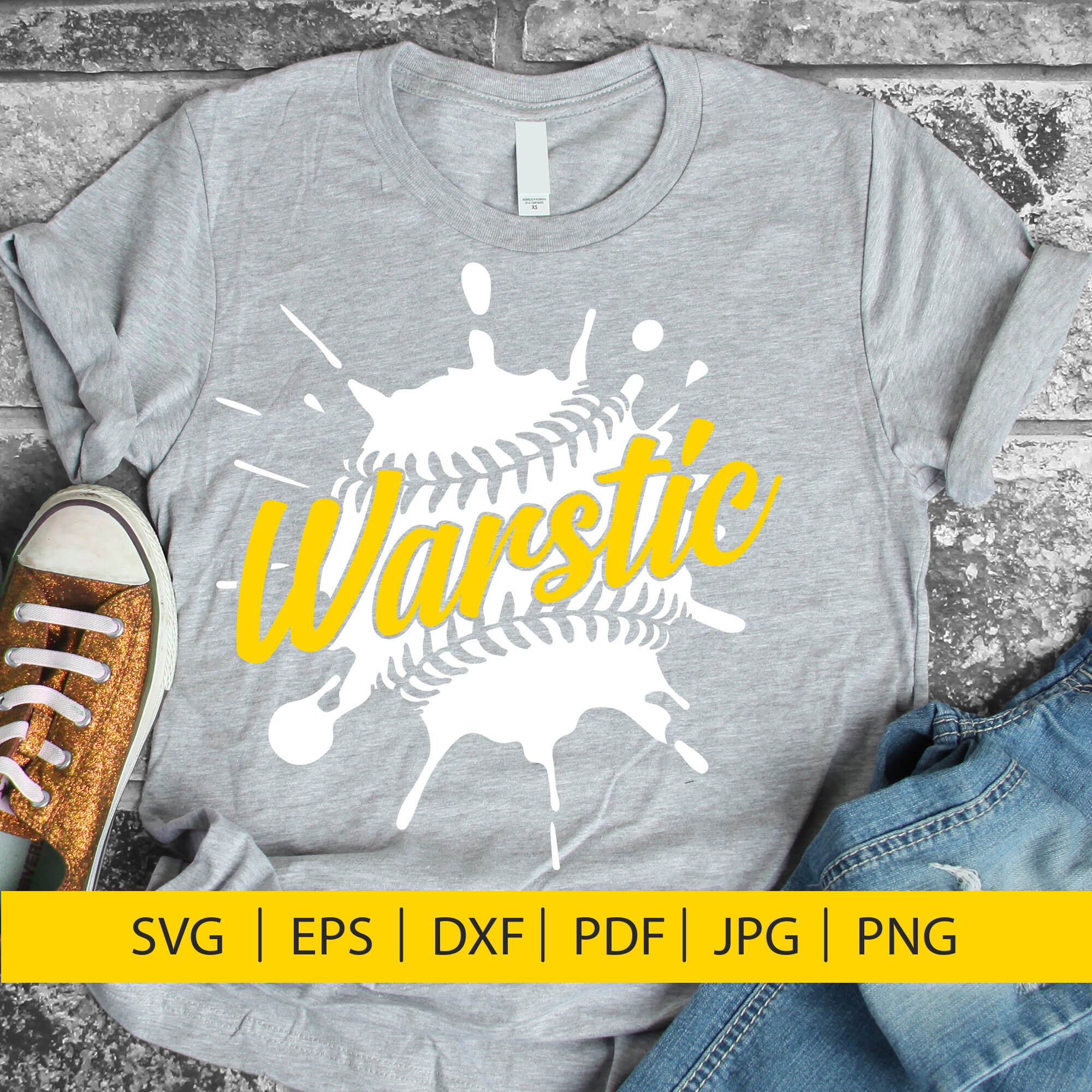 Warstic Svg Baseball Svg SVG Paint Splatter Decal Warstic - Etsy