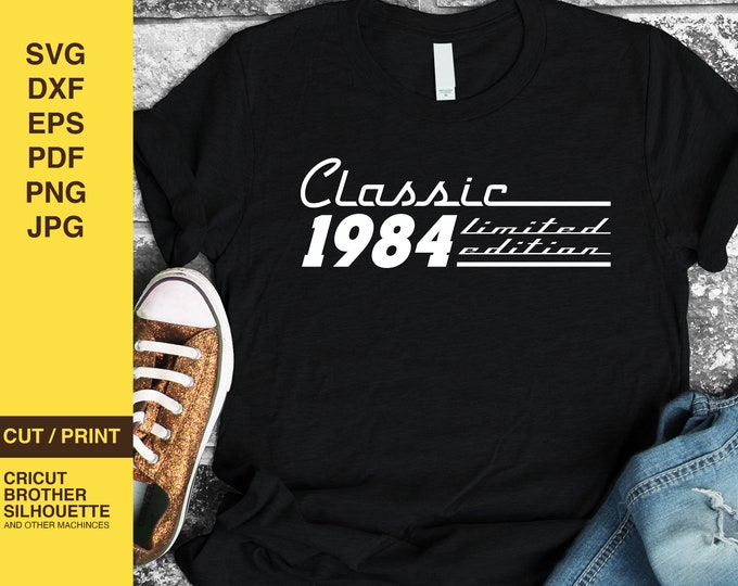 June 1984 Birthday Svg, Vintage 1984, Retro 40th Birthday Gift, 40th ...
