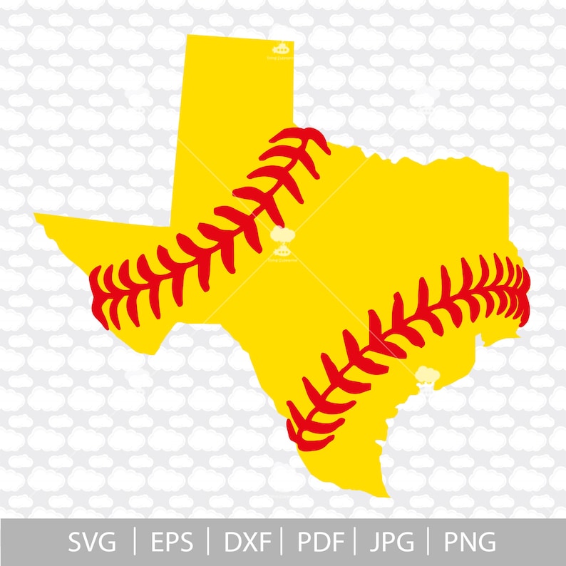 Texas Svg DXF SVG PDF Softball Svg Digital Download - Etsy