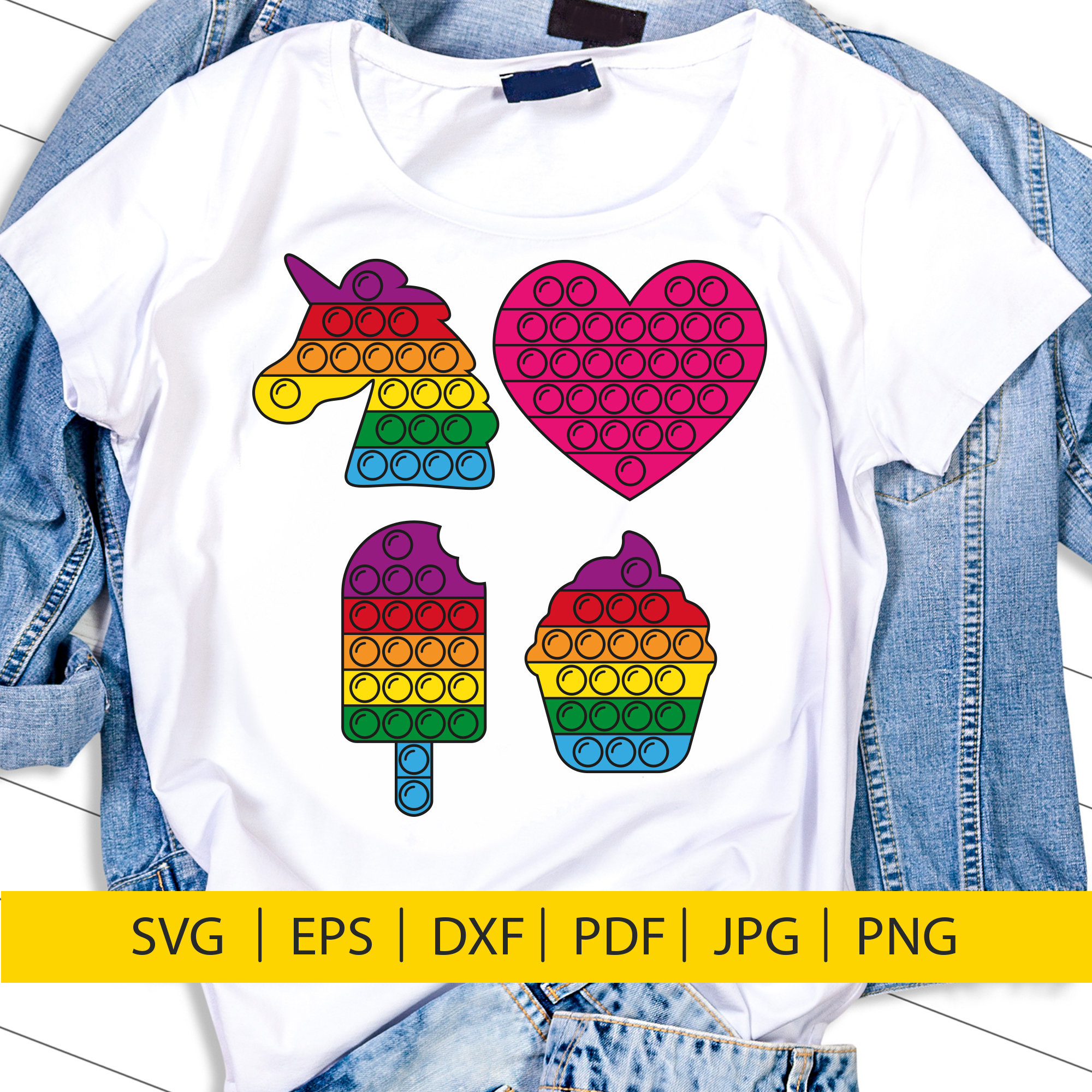 Pop It Svg, Svg Bundle, Unicorn Svg, Heart Svg, Cupcake Svg, Pop It ...