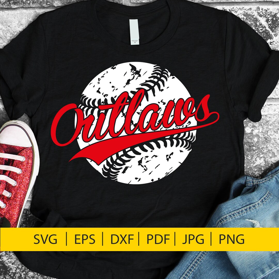 Outlaws Baseball SVG, Distressed Design (digital Download) - Etsy