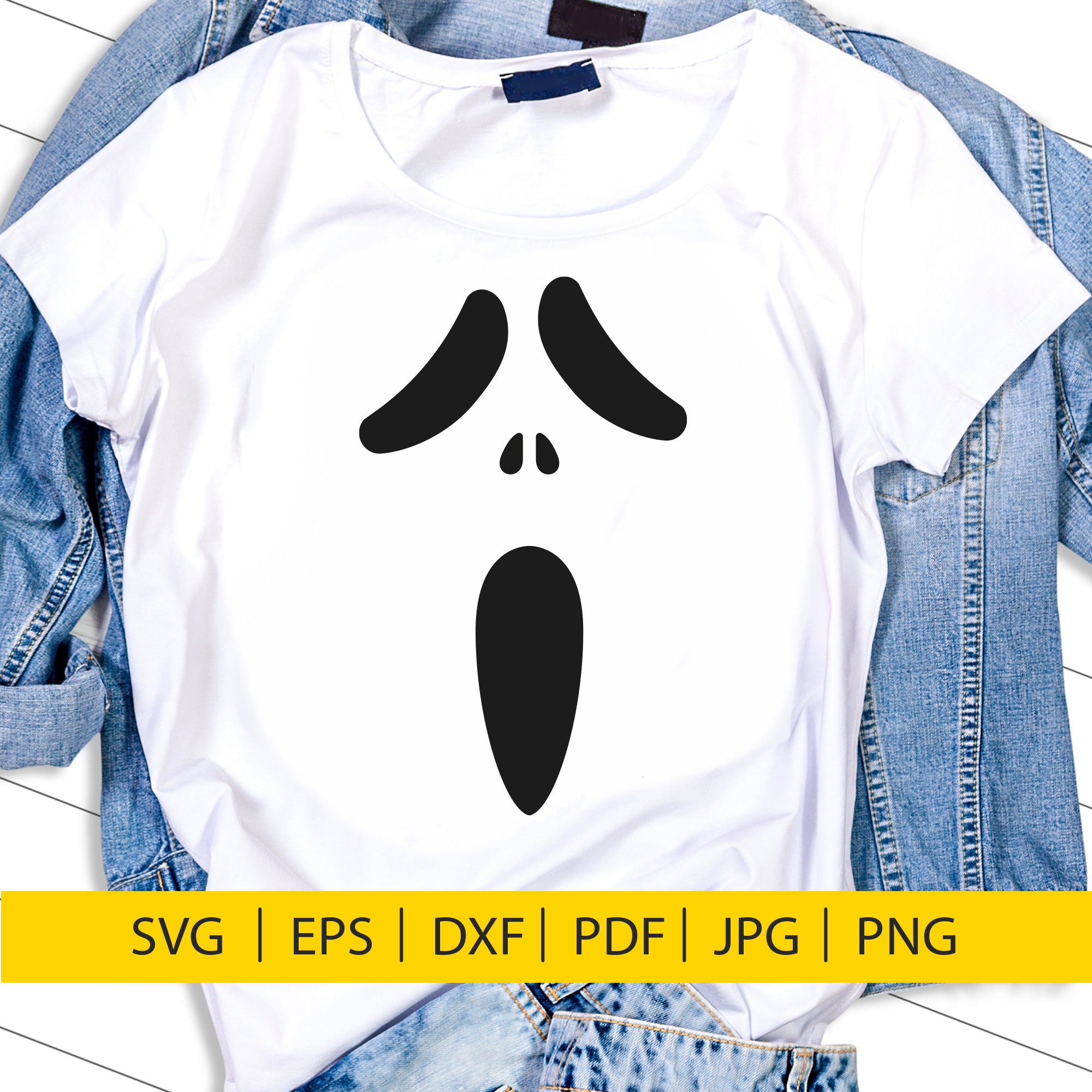 Ghost Face Svg SVG DXF Halloween Svg Scary Svg Scream - Etsy