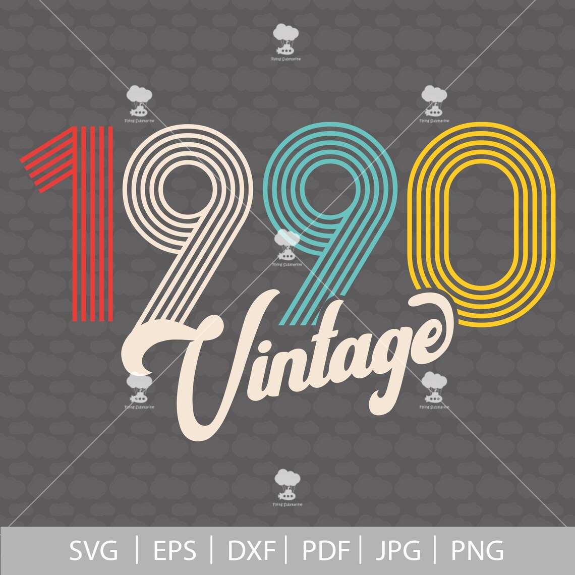 31th Birthday Svg 1990 Svg SVG PDF Vintage 1990 Svg 31 - Etsy