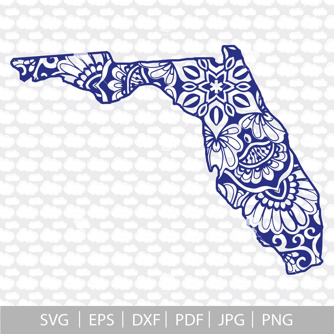 Florida Svg SVG PDF Mandala Svg Digital Download Florida - Etsy