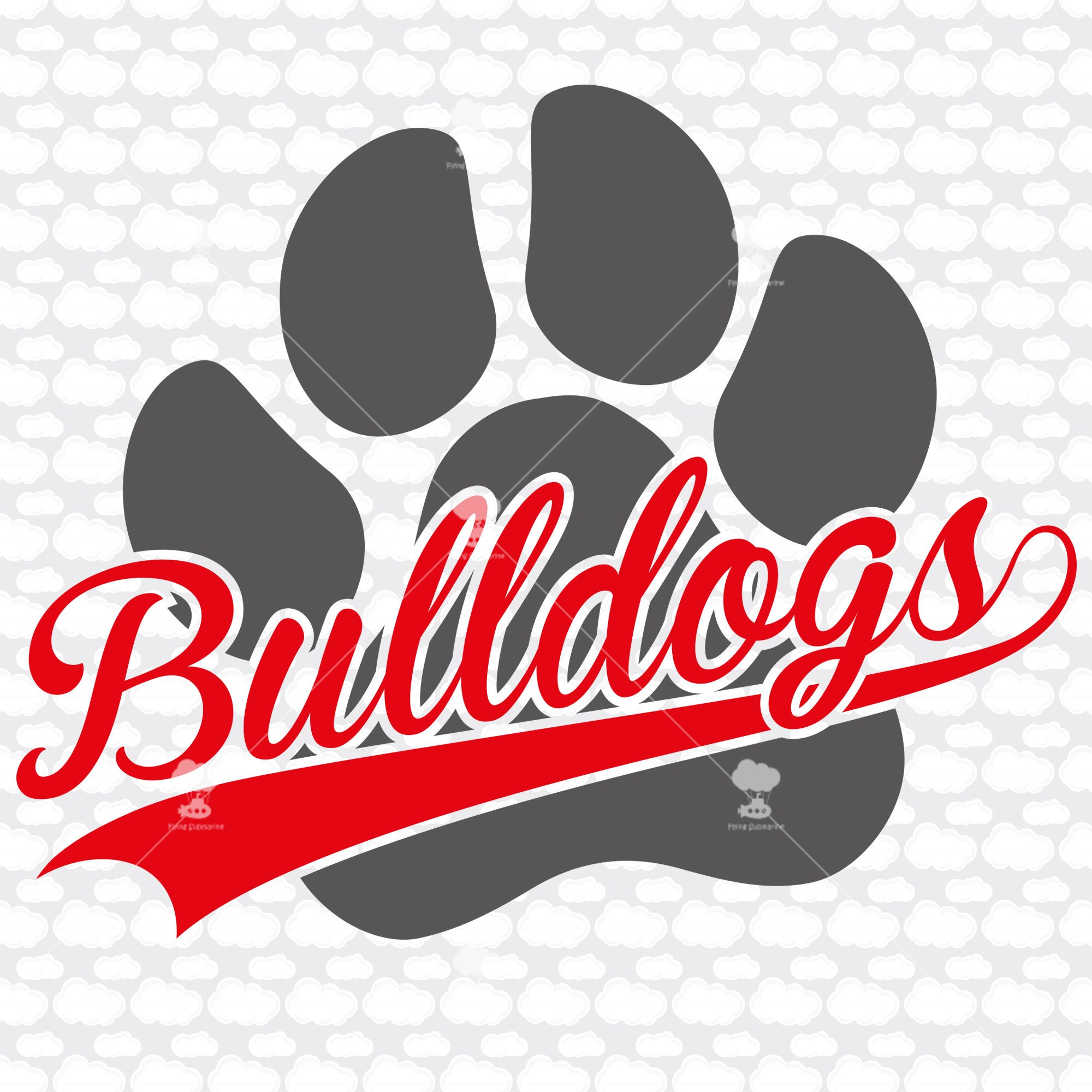 Football Svg Bulldogs Svg SVG DXF Bulldogs Football - Etsy