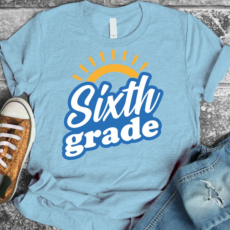 Sixth grade svg SVG DXF PDF 6th grade svg back to school | Etsy