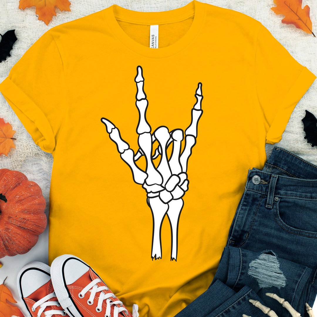 Skeleton Hand Rock on SVG, Halloween Cut File (digital Download) - Etsy