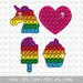Pop It Svg, Svg Bundle, Unicorn Svg, Heart Svg, Cupcake Svg, Pop It ...