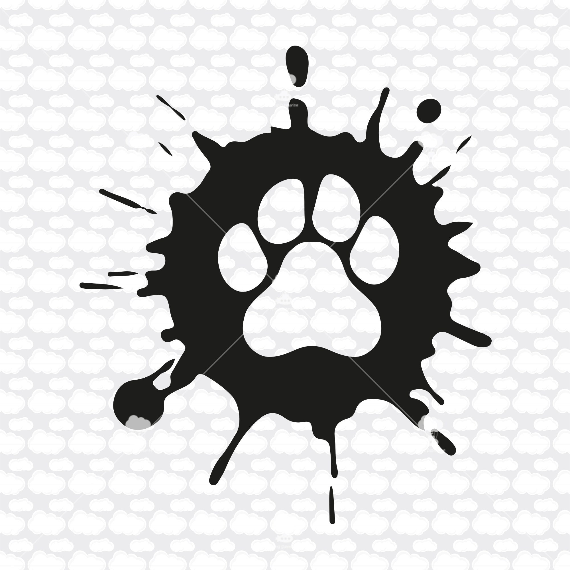 Dog Paw Svg DXF SVG Digital Download Dog Svg Paw Svg Paw - Etsy