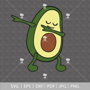 Dabbing Avocado, Avocado SVG, DXF, EPS, Dabbing Svg, Avocado Shirt, Svg ...
