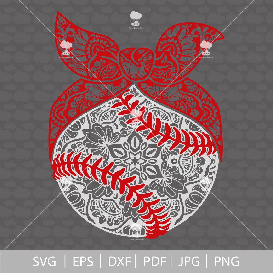 Baseball Svg SVG PDF Baseball Mom Svg Mandala Svg Bow - Etsy