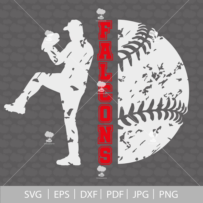 Falcons Svg SVG DXF Baseball Svg Falcons Baseball - Etsy