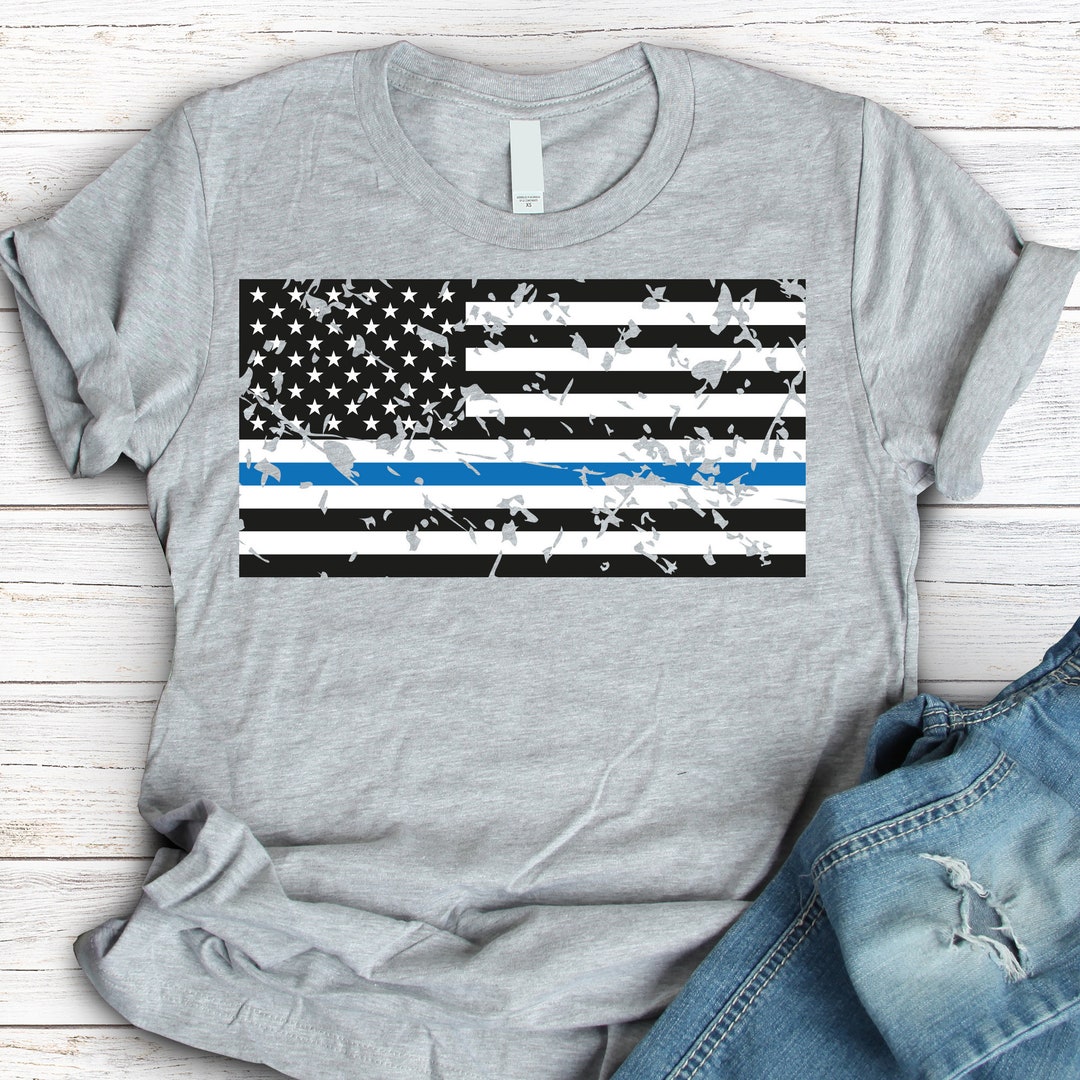 Distressed Flag Svg, SVG, DXF, PDF, Thin Blue Line Svg, Police Svg ...
