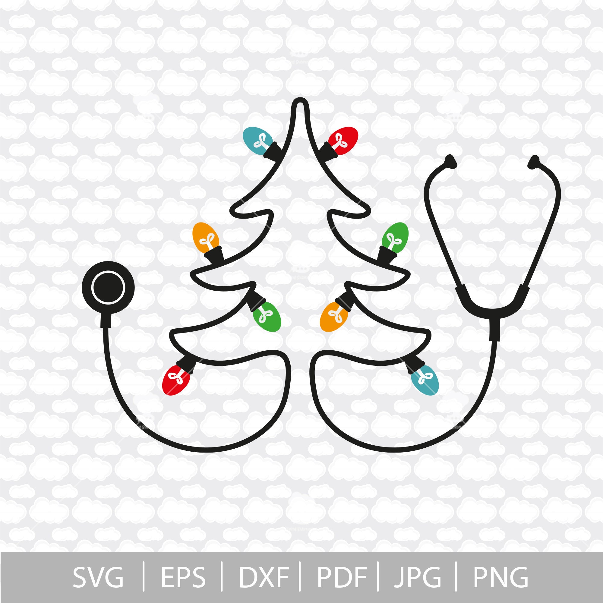 Nurse SVG Stethoscope Svg Christmas Svg Nurse Life Svg - Etsy