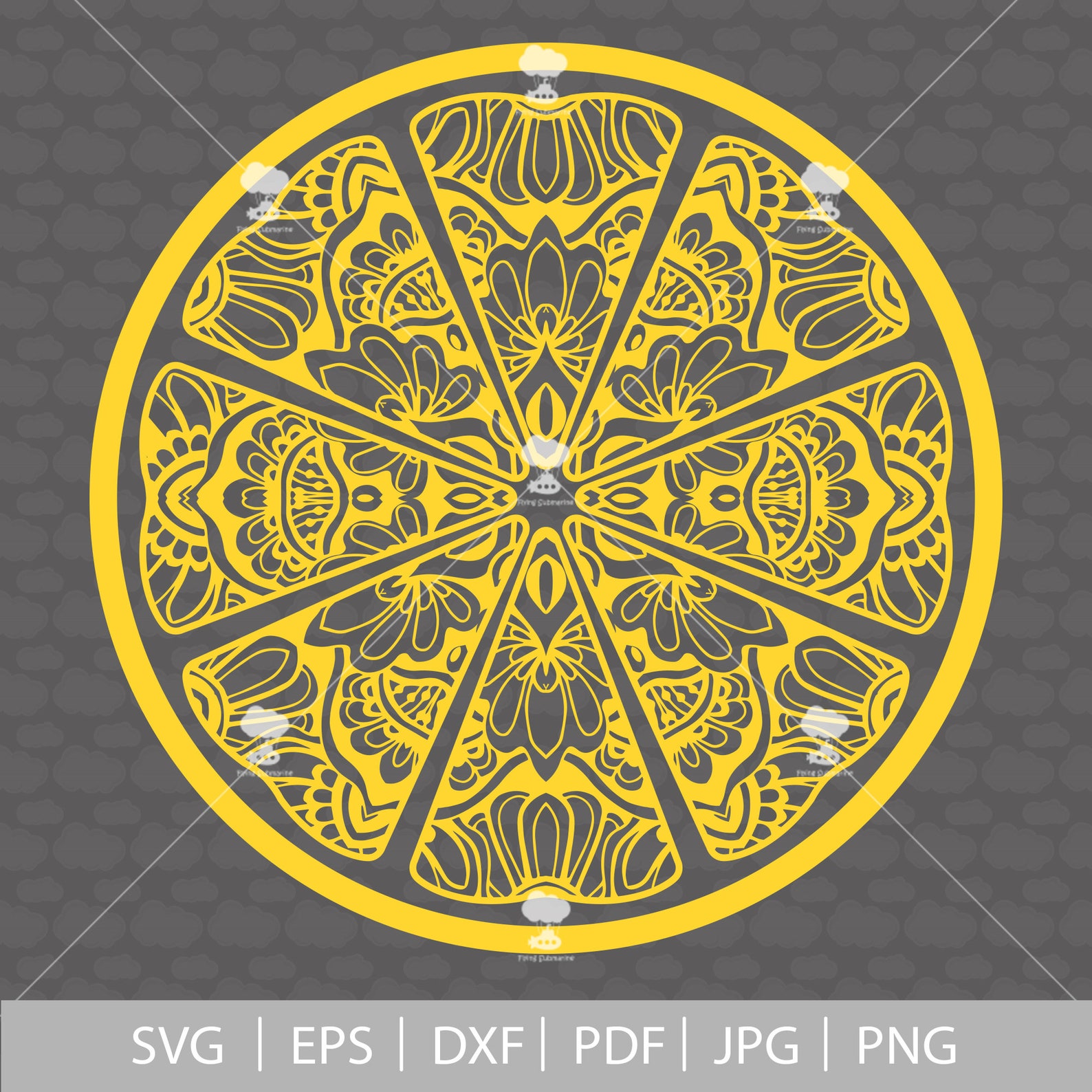 Lemon Svg, SVG, PDF, DXF, Mandala Svg, Summer Svg, Grapefruit Svg, Svg ...